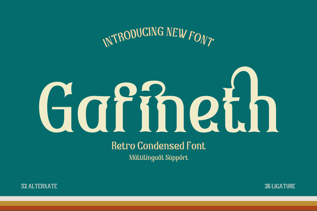Gafineth - Serif Classic Modernism Font - twinletter