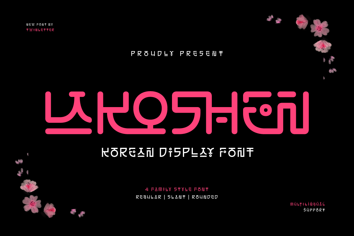 Lakoshen - Korean Style Font - twinletter