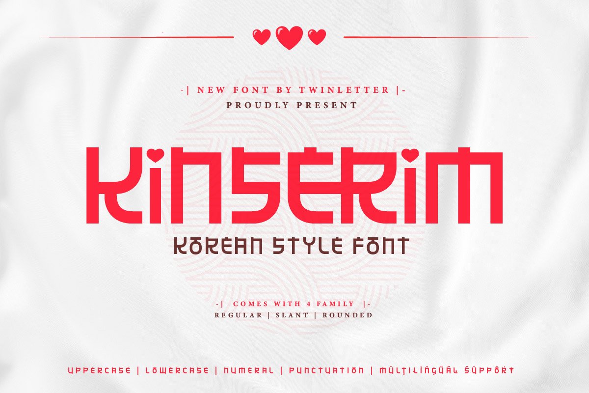 Kinserim - Korean Style Font - twinletter