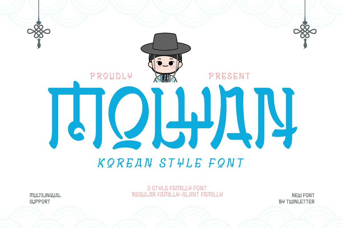 Molyan - Korean Style Font - twinletter