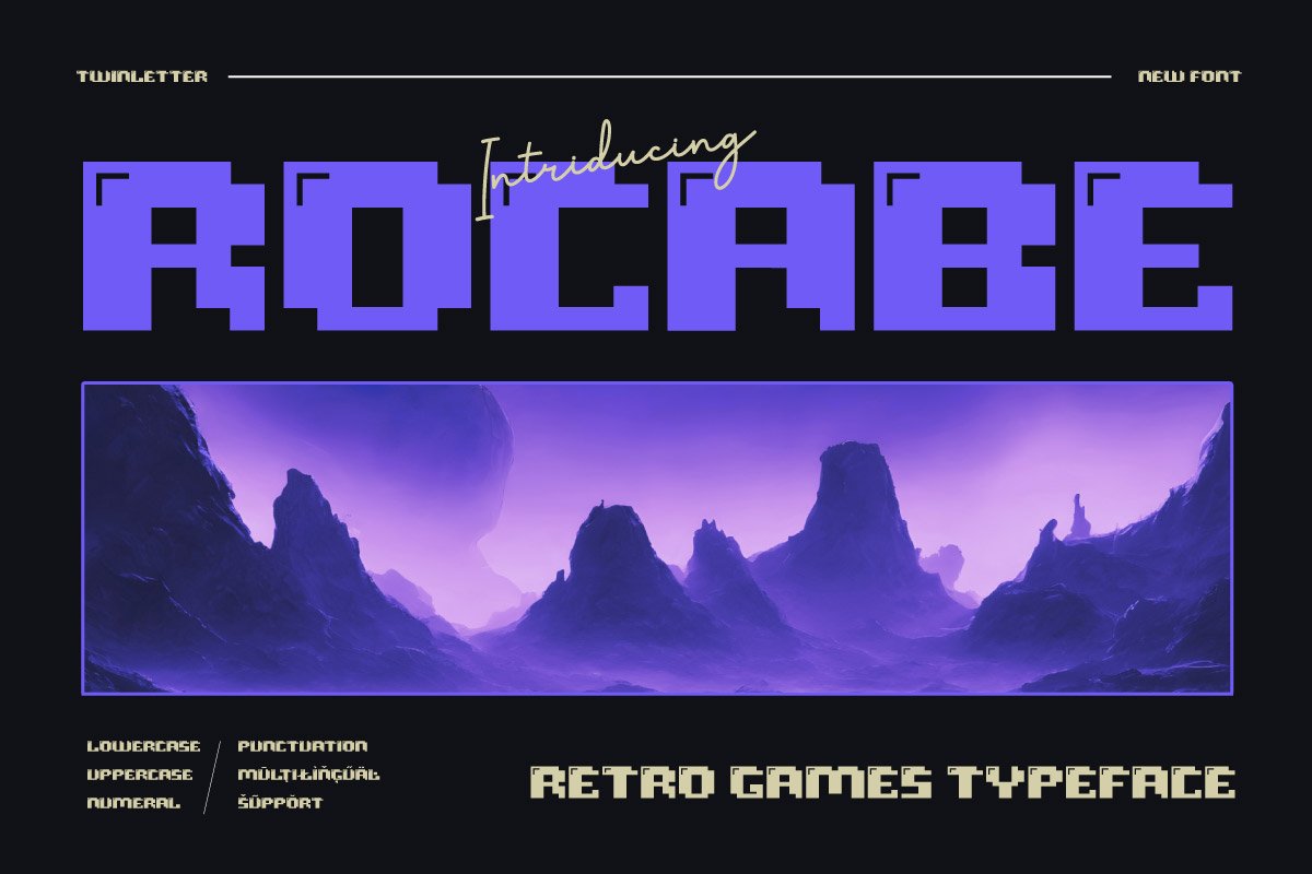 Rocabe - Retro Game Font - twinletter