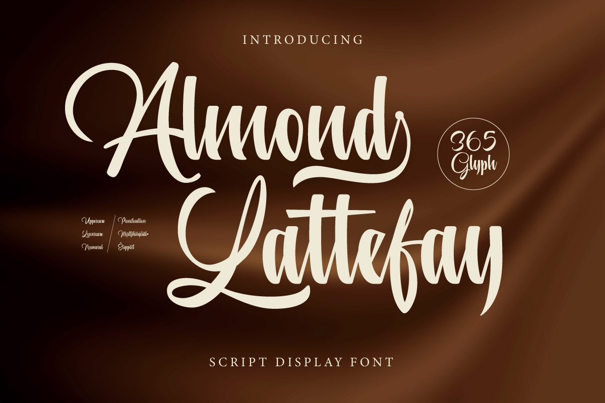 Almond Lattefay - Script Font - twinletter