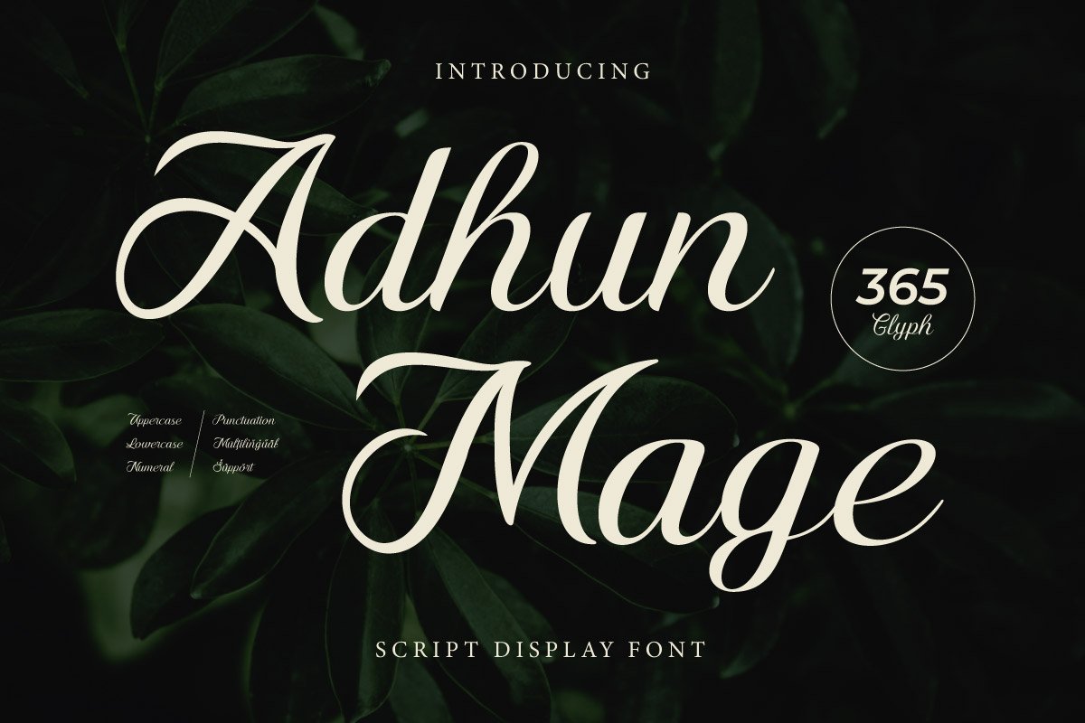 Adhun Mage - Script Font - twinletter