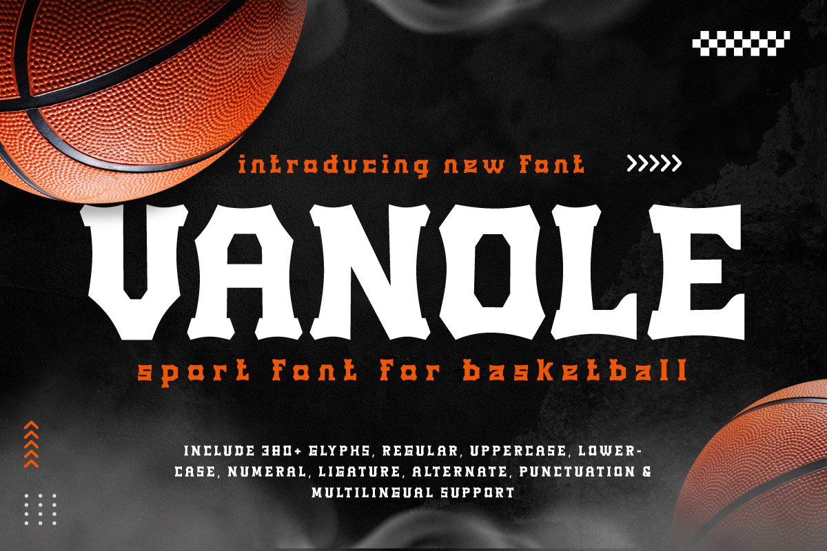 Vanole - Dynamic Basketball Font for Sports Branding - twinletter